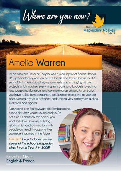 Our Alumni - The Maplesden Noakes School